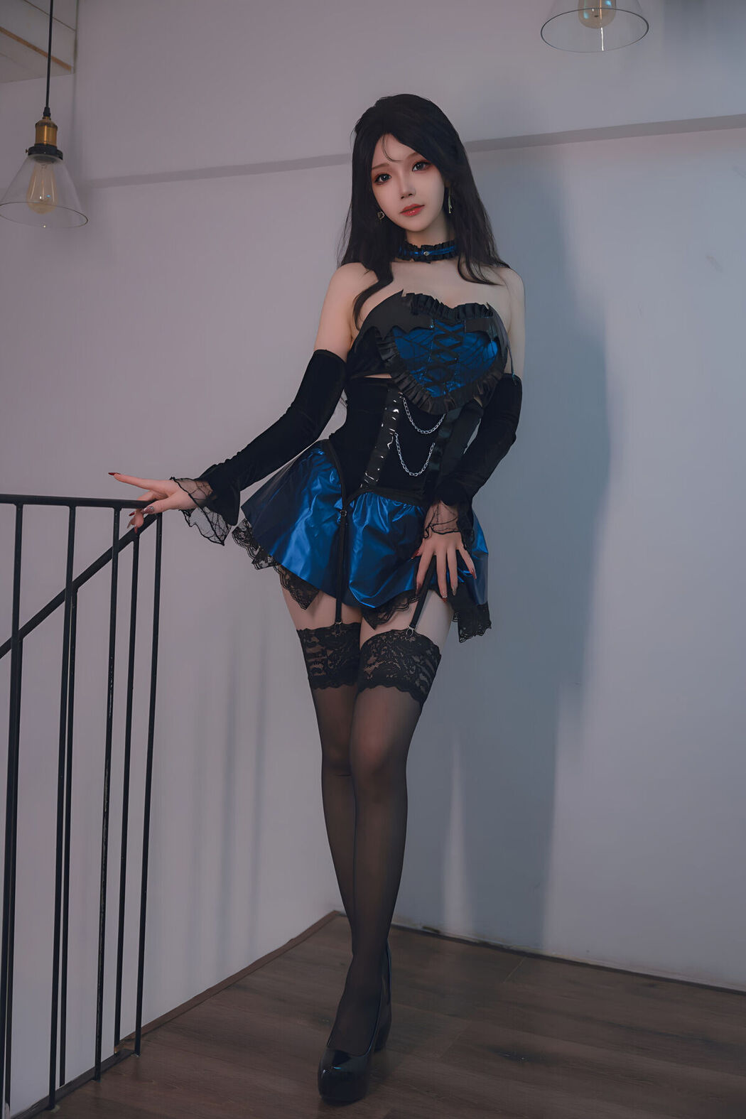 Coser@雪晴Astra – 蓝色蕾丝短裙 (54P – 1V)